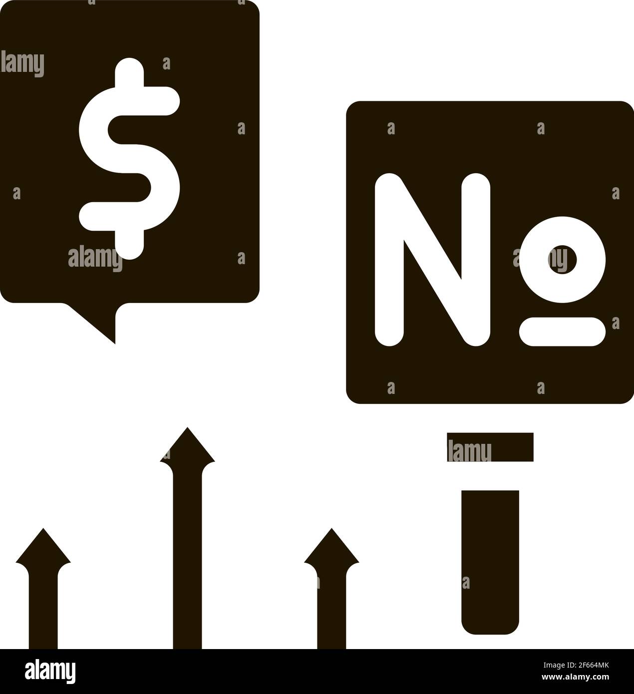 increase in cash rates icon Vector Glyph Illustration Stock Vector ...