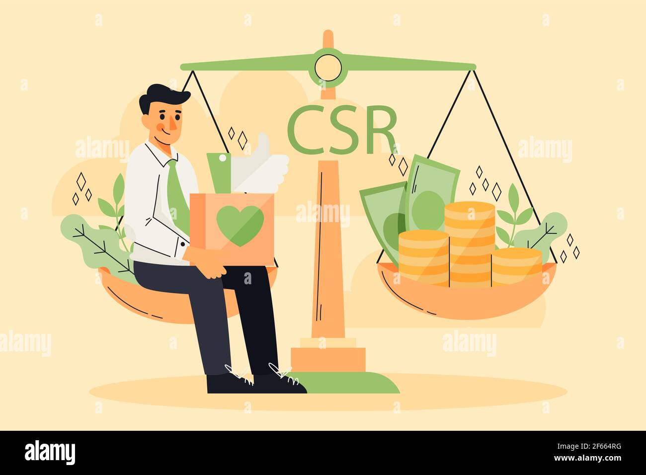 Flat design csr concept illustrated Vector illustration Stock Vector ...