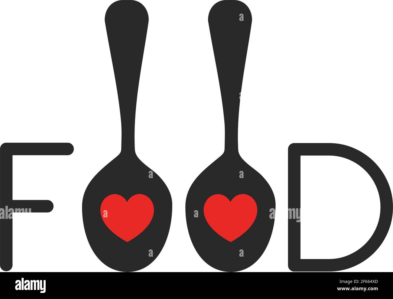 Creative food menu word logo Stock Vector Images - Alamy