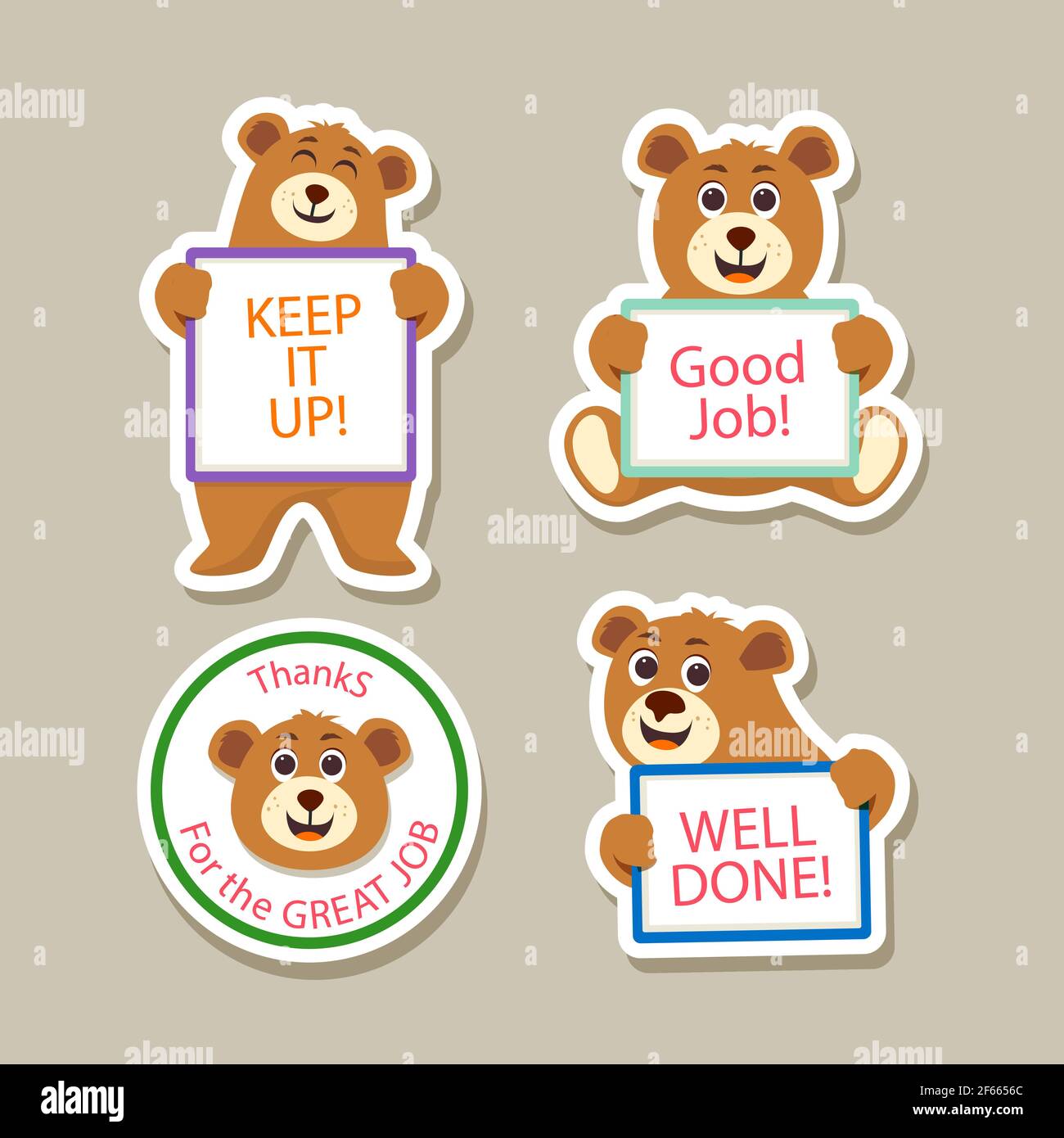 Great job stickers pack Vector illustration Stock Vector Image & Art ...