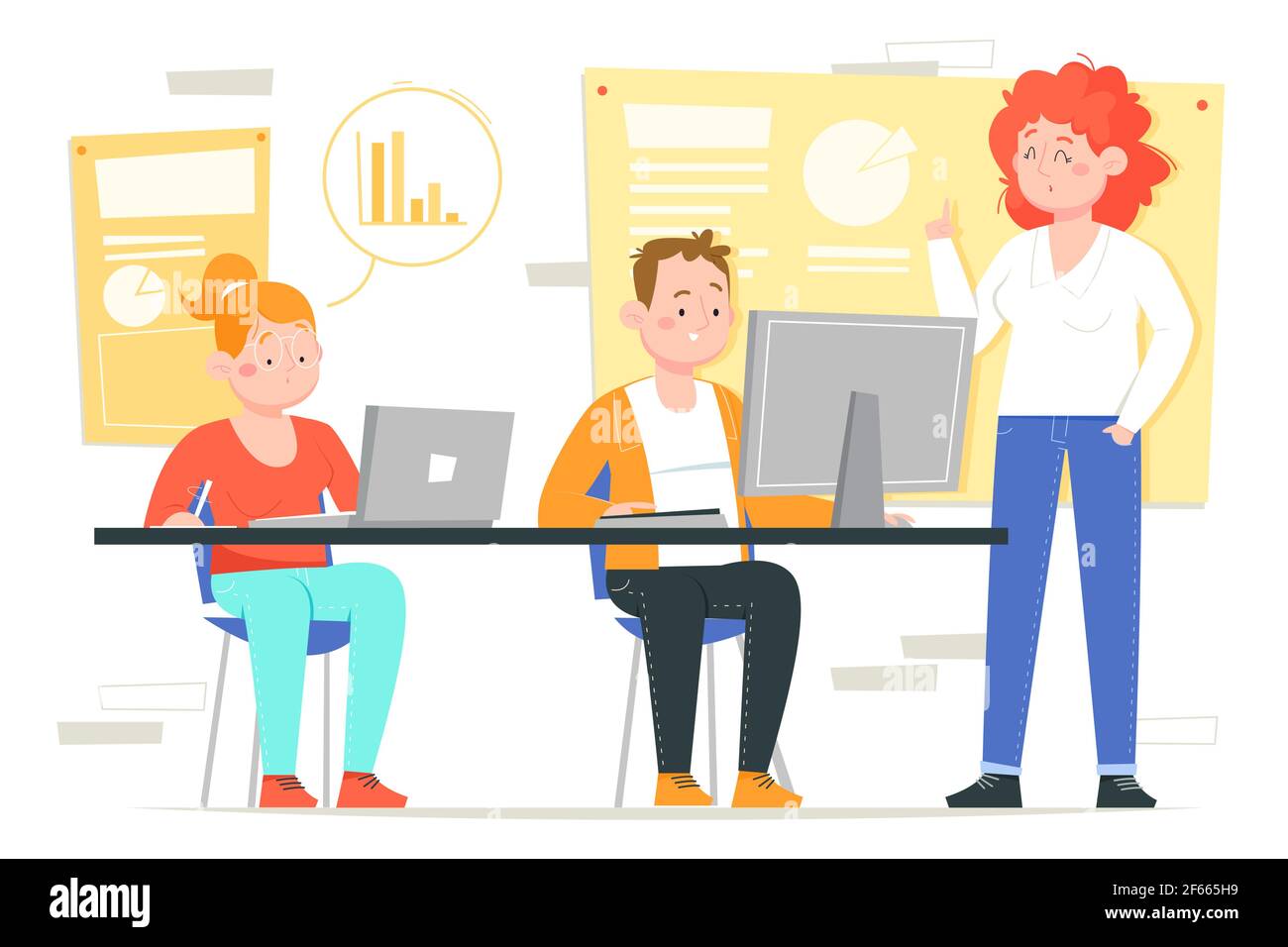 Group young people training on Stock Vector Images - Alamy