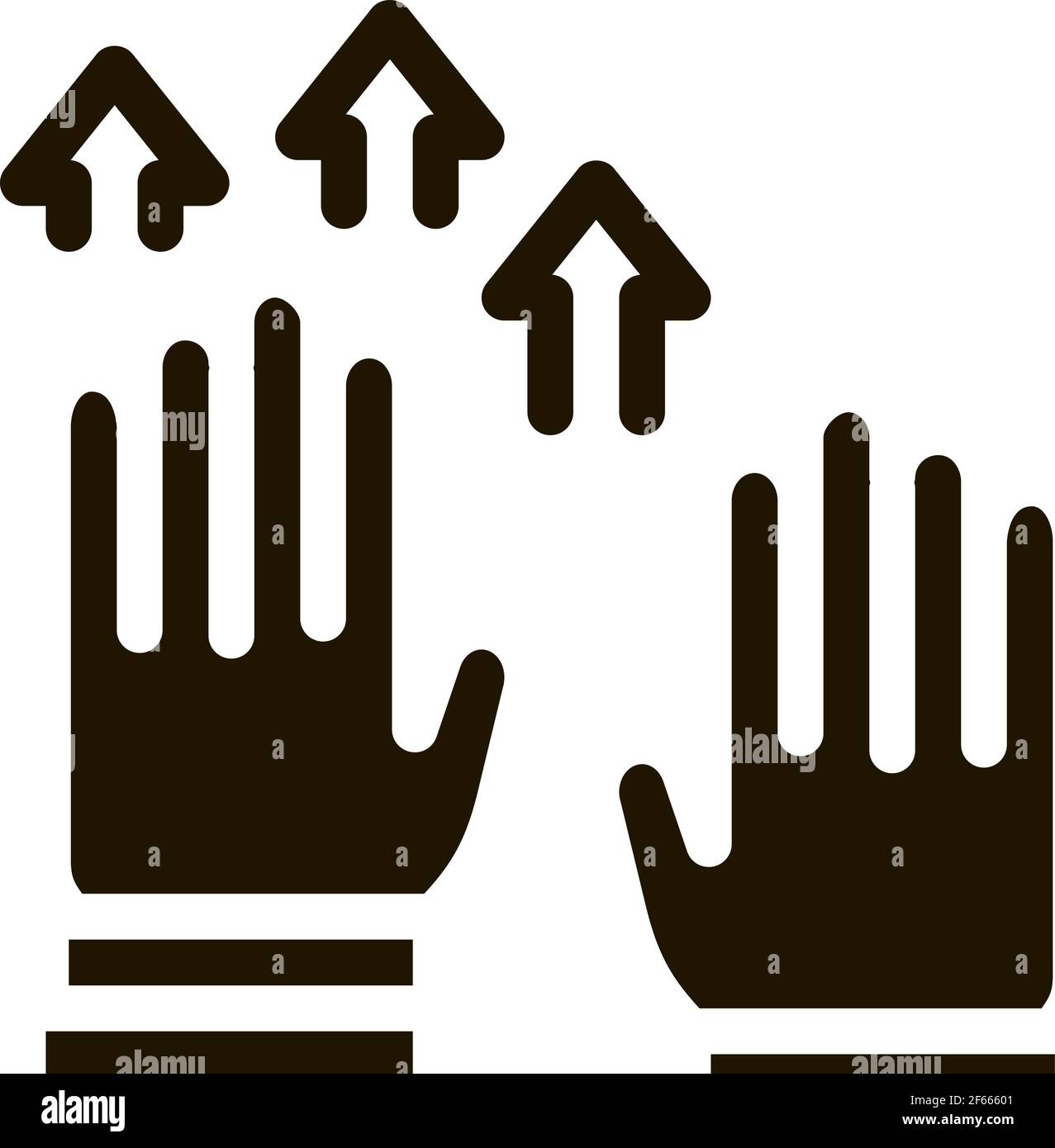 raising hands icon Vector Glyph Illustration Stock Vector Image & Art ...