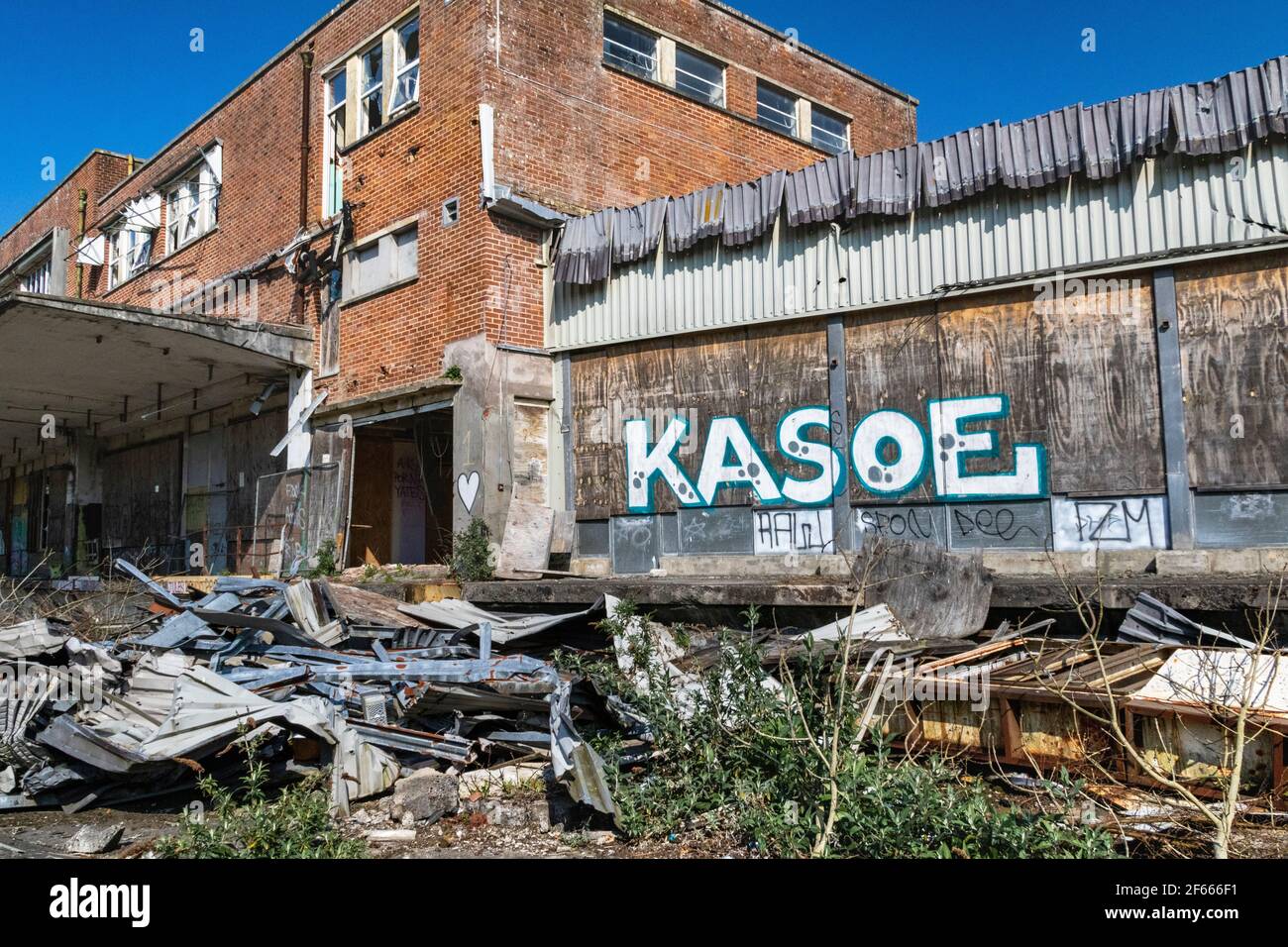 Exterior Detail of the Dangerous, Derelict Torridge Vale Milk Factory ...