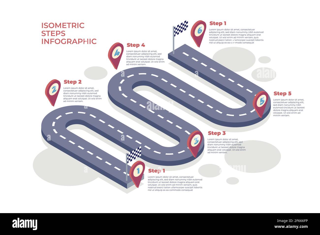 Isometric steps infographic template Vector illustration Stock Vector ...