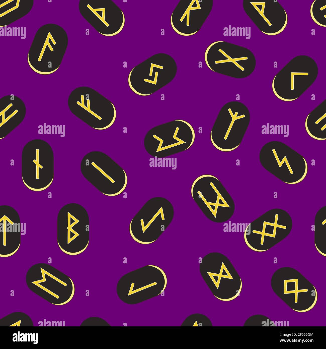 Seamless rune pattern. Runes on a purple background. vector Stock ...