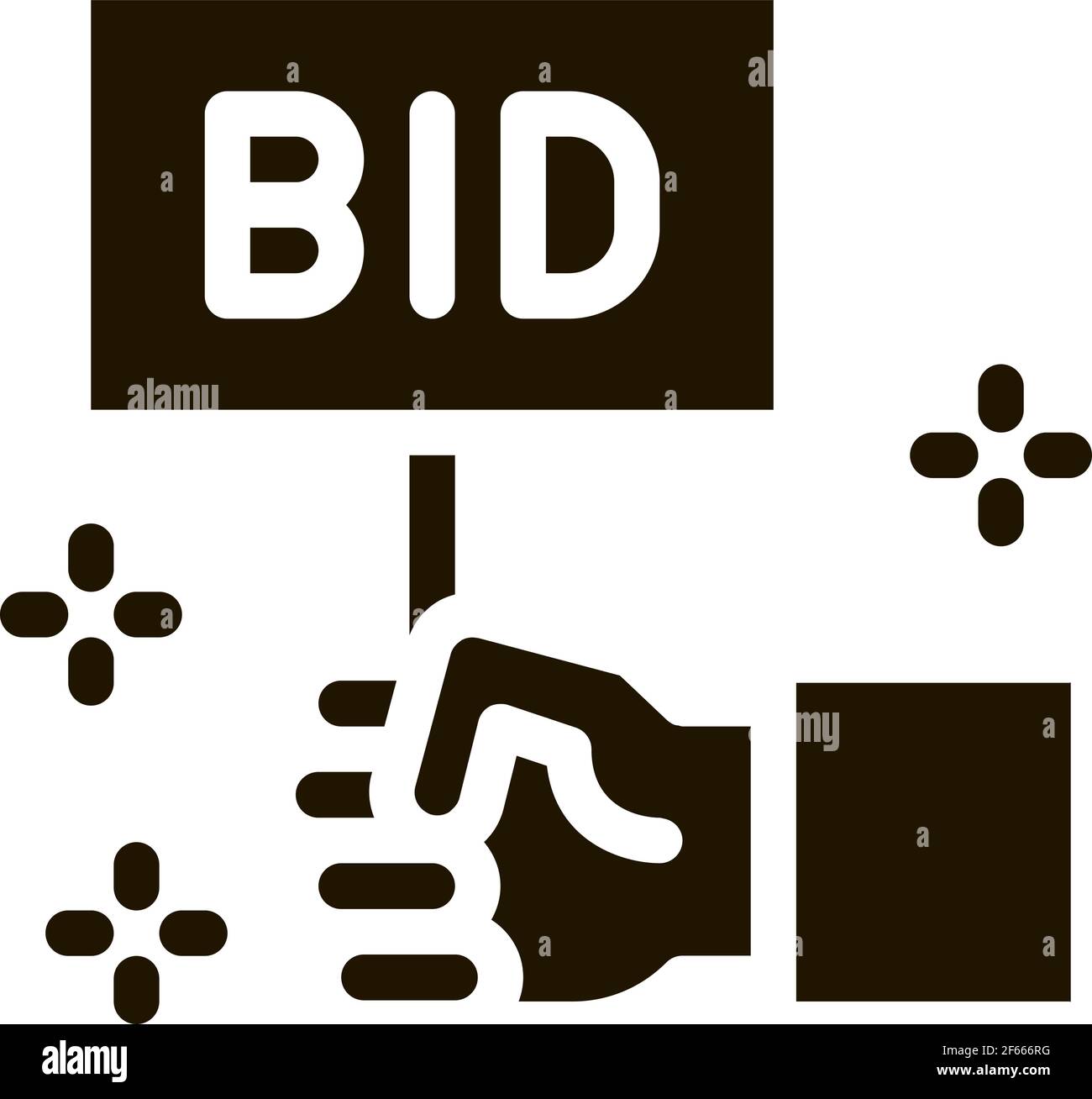 bid sign icon Vector Glyph Illustration Stock Vector Image & Art - Alamy