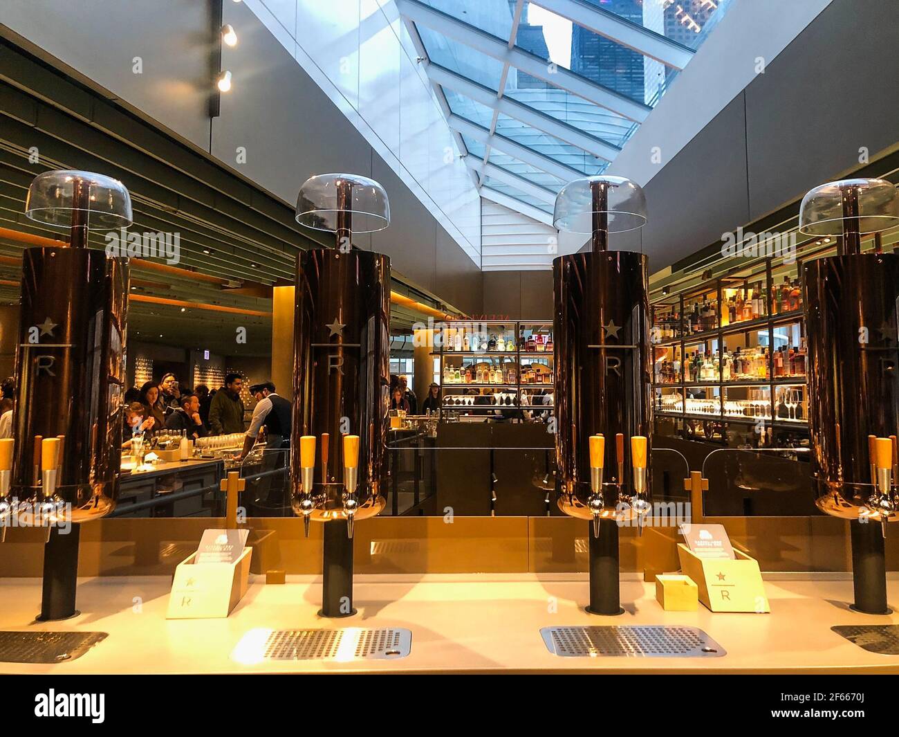 Chicago, USA. 21st Nov, 2019. The Starbucks Reserve Roastery Chicago is ...