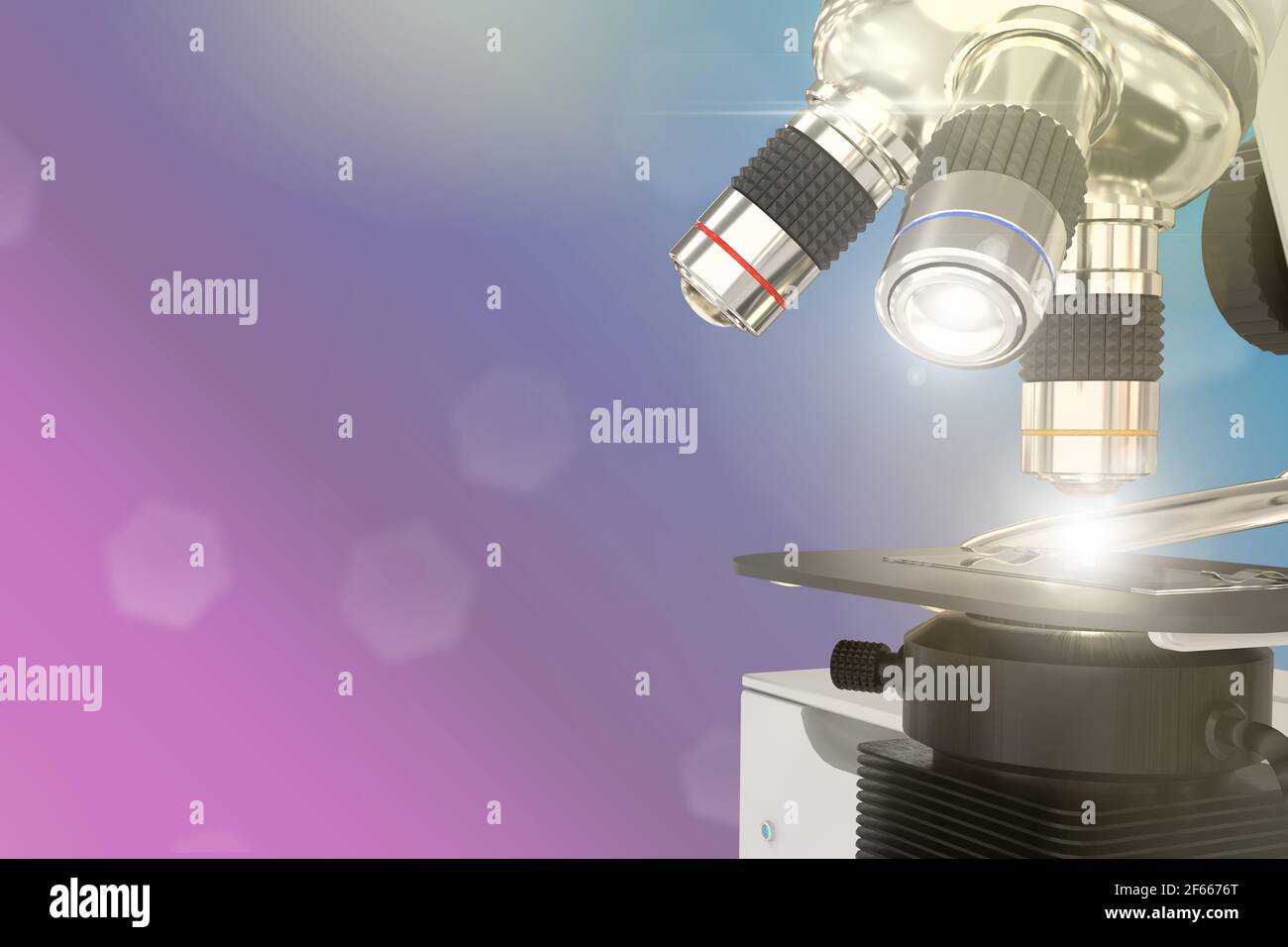 microbiology discovery concept, laboratory modern scientific microscope ...