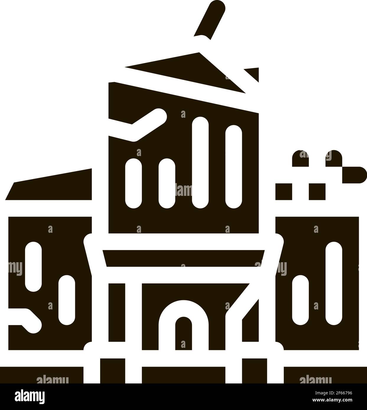 house crash icon Vector Glyph Illustration Stock Vector Image & Art - Alamy