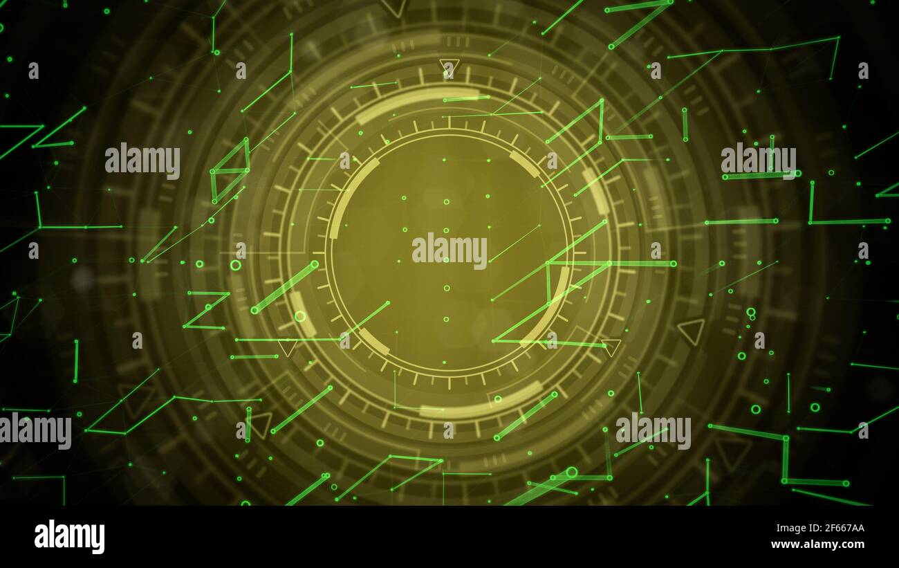 Abstract 3D illustration - bright cyber abstract background of moving ...