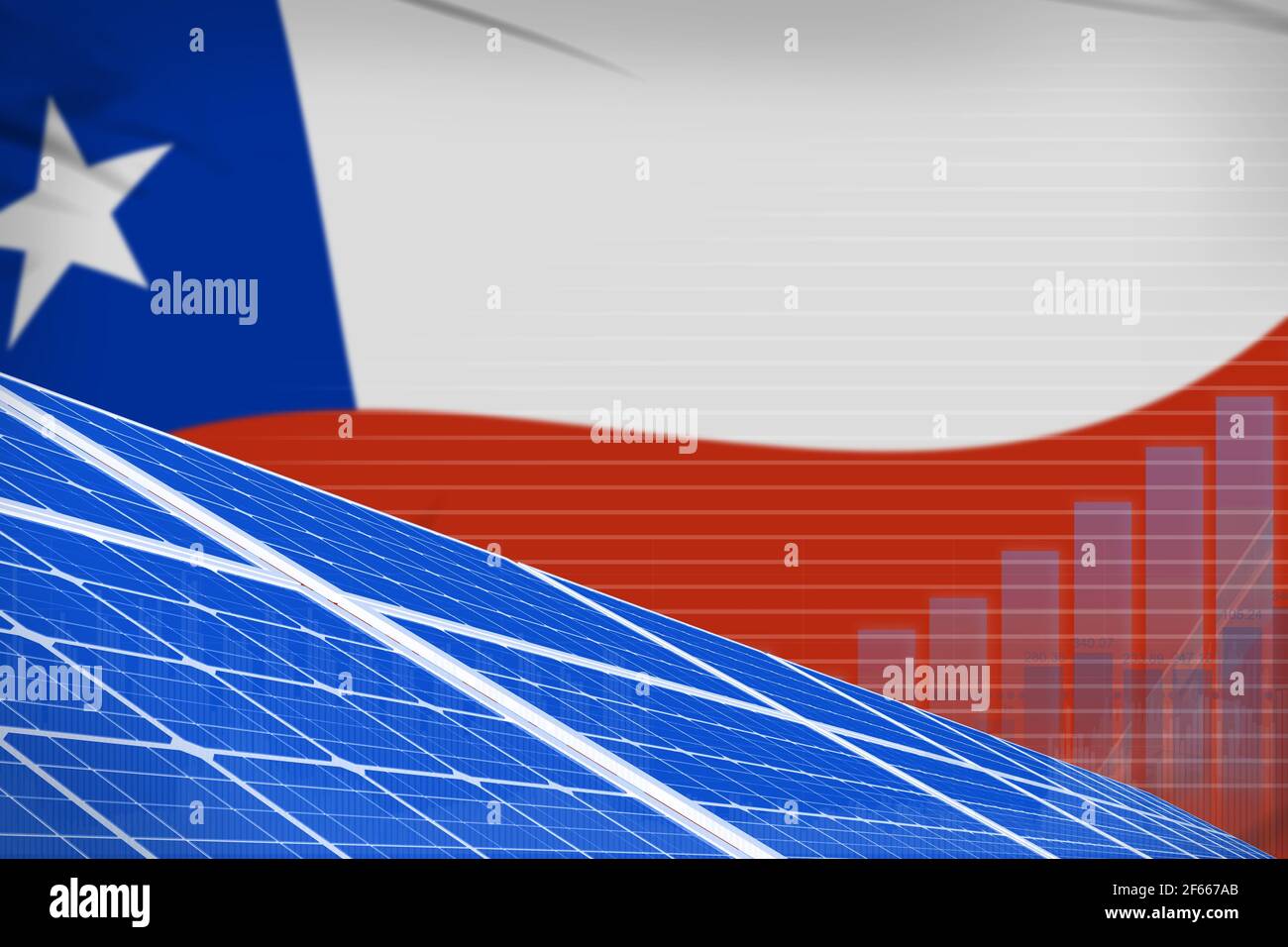 Chile solar energy power digital graph concept - renewable energy ...