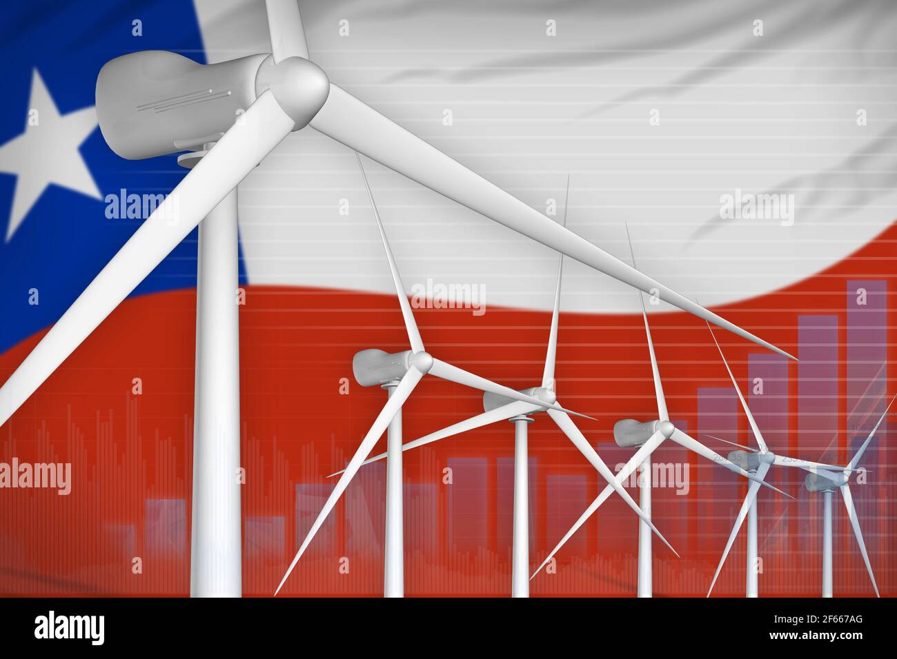Chile wind energy power digital graph concept - alternative energy ...