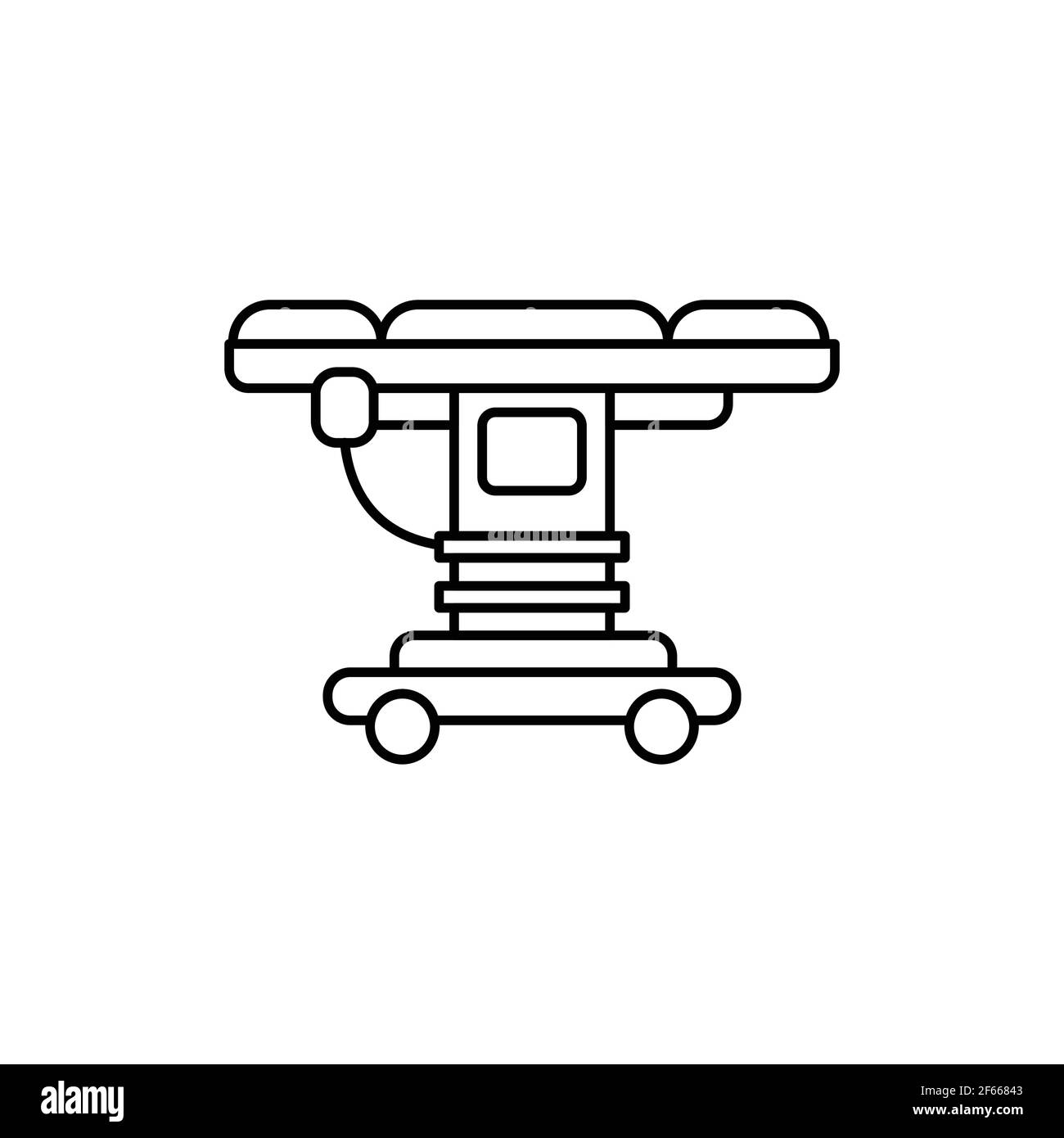 Operating hospital room and equipment color line icon. Pictogram for ...