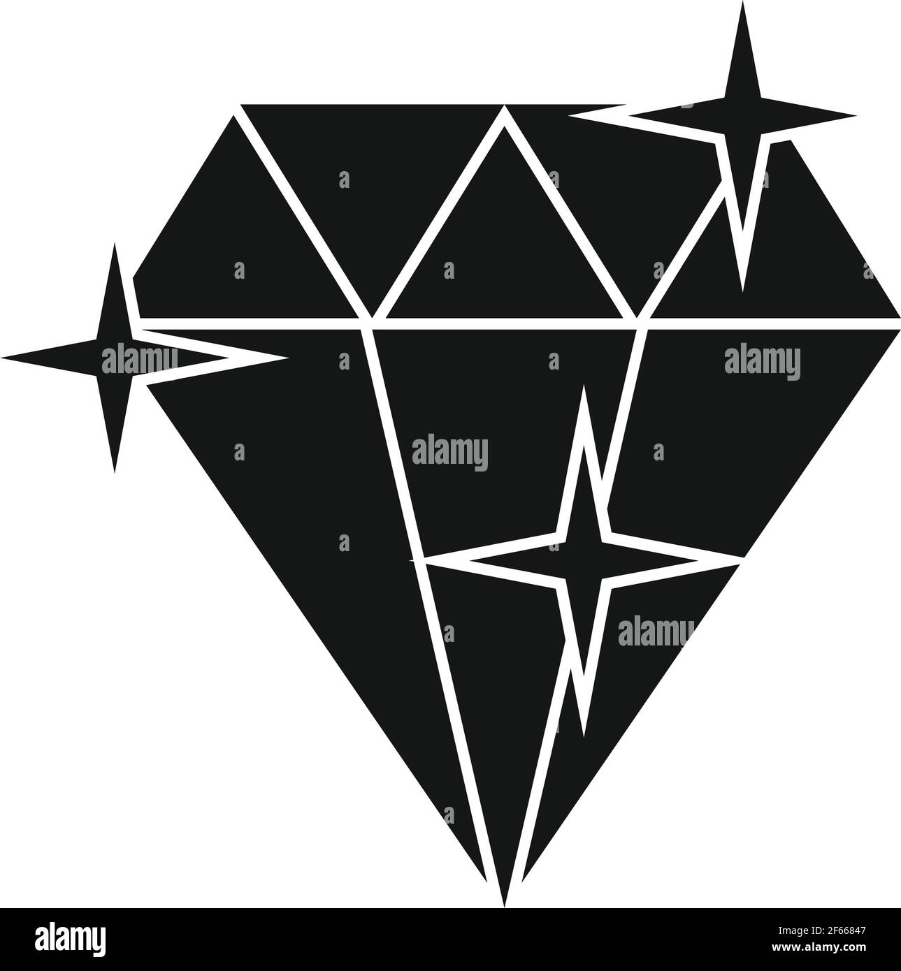 Shiny diamond icon, simple style Stock Vector Image & Art - Alamy