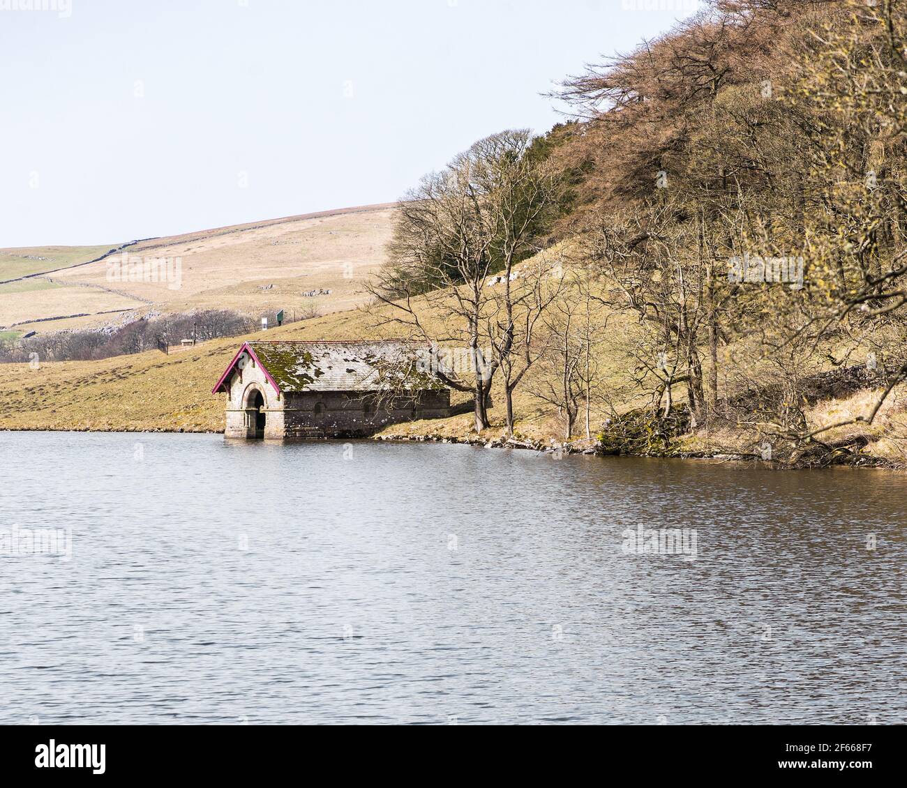 Malham Tarn Boathouse Stock Photo - Alamy