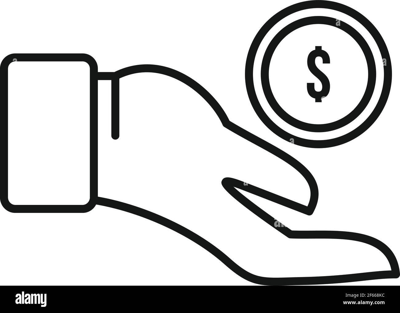 Take money coin icon, outline style Stock Vector Image & Art - Alamy