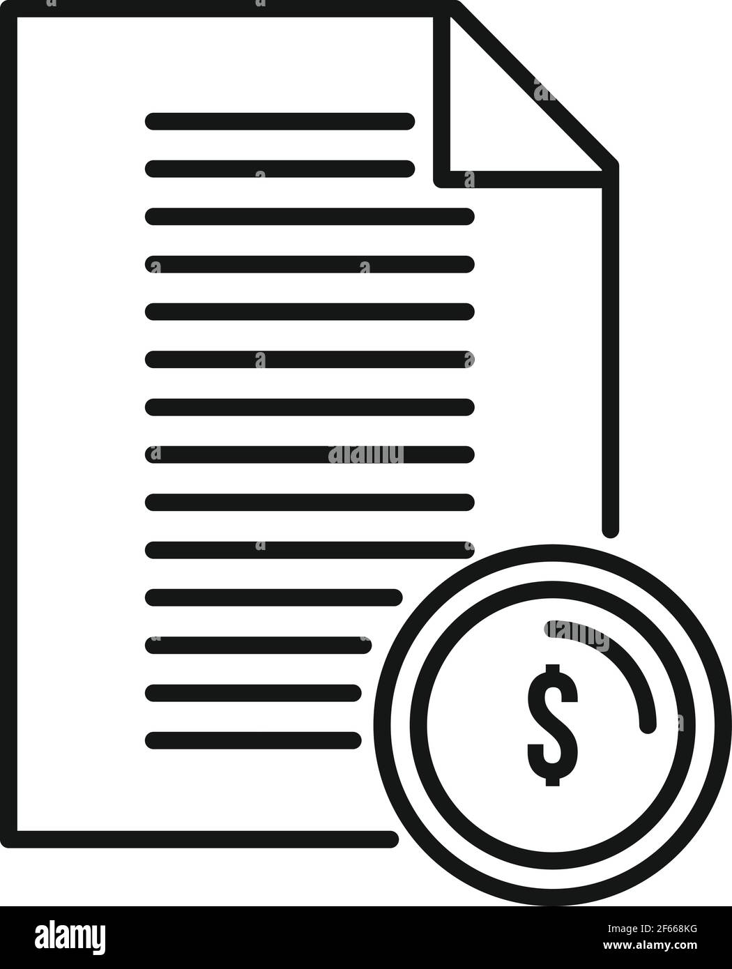 Money paper icon, outline style Stock Vector Image & Art - Alamy