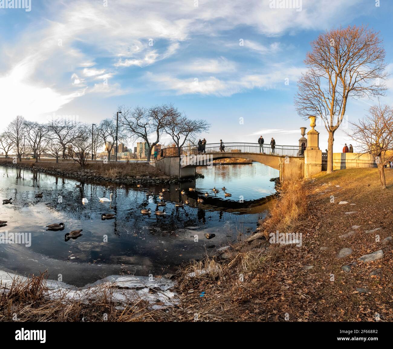 People on bridge Stock Photo - Alamy
