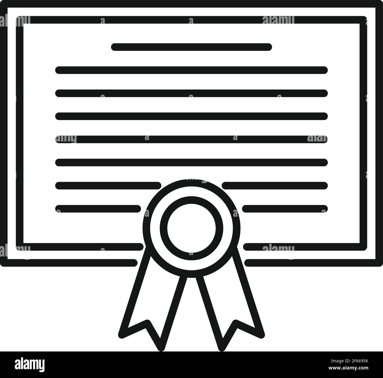 Broker diploma icon, outline style Stock Vector Image & Art - Alamy