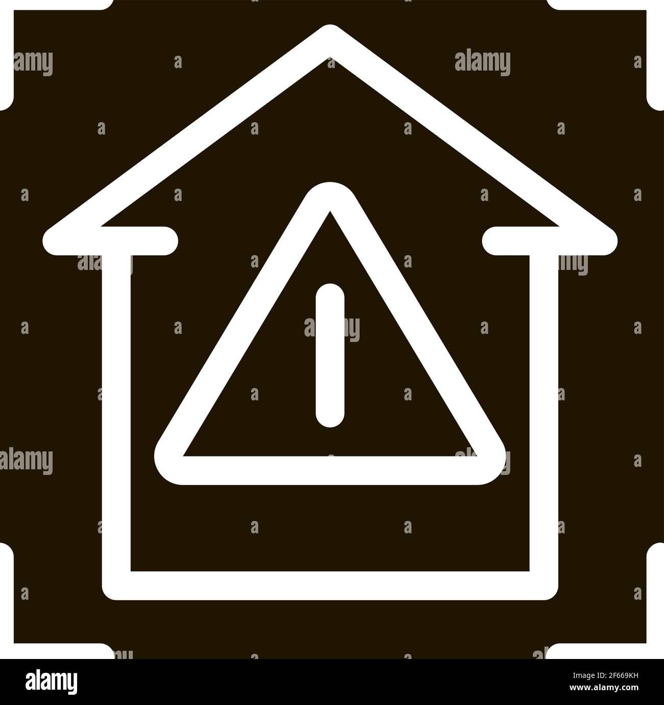 unsafe home detection icon Vector Glyph Illustration Stock Vector Image ...