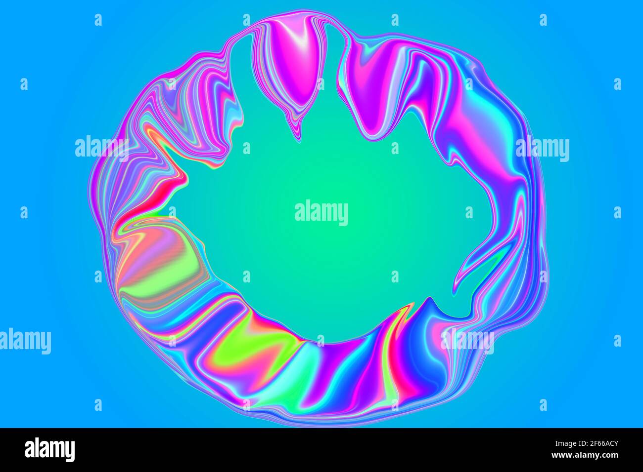 Gradient blue background with rainbow shape. 3d image, 3d rendering ...