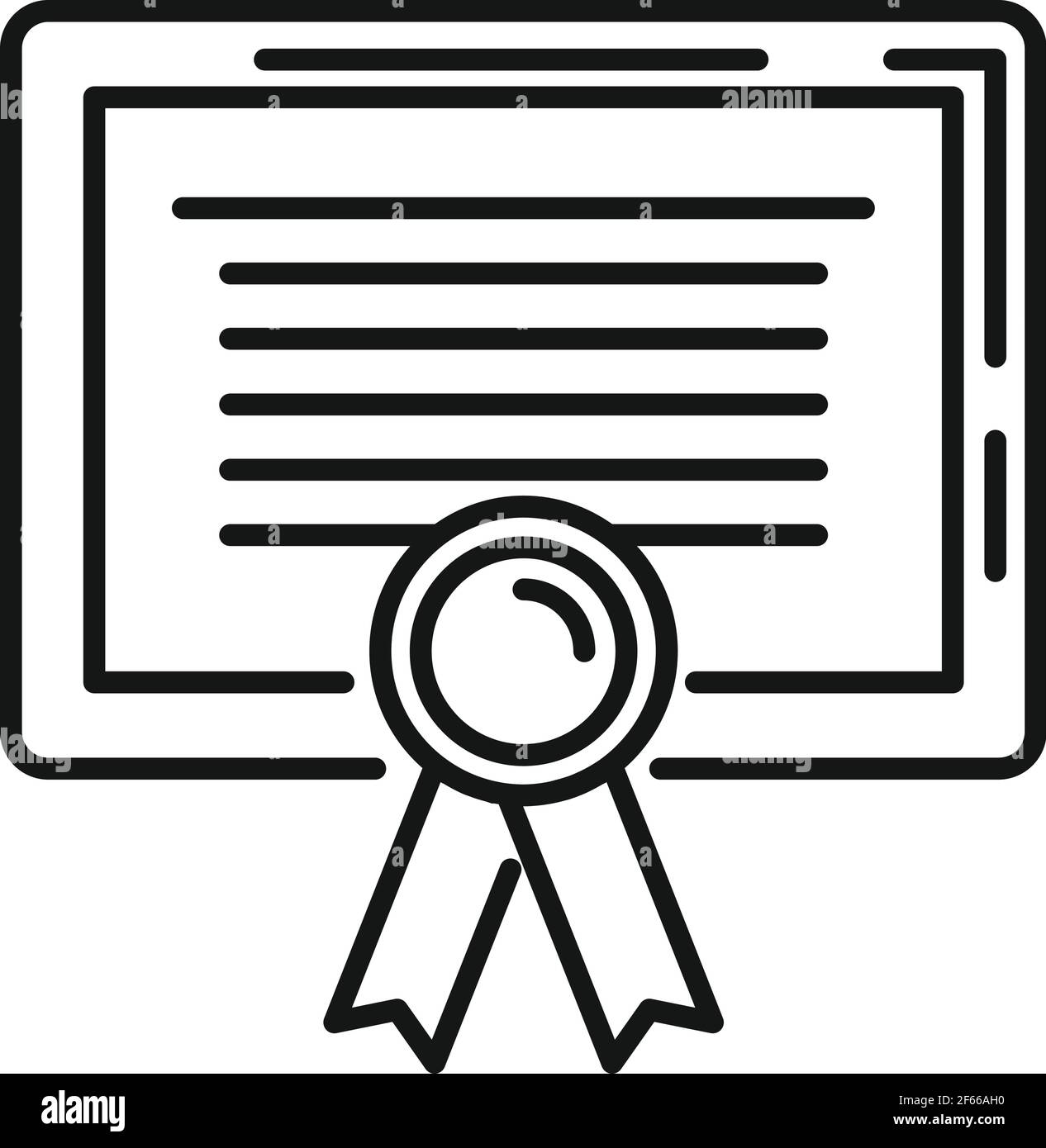 Market certificate icon outline Cut Out Stock Images & Pictures - Alamy