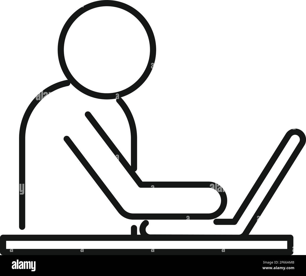 Trader laptop work icon, outline style Stock Vector Image & Art - Alamy