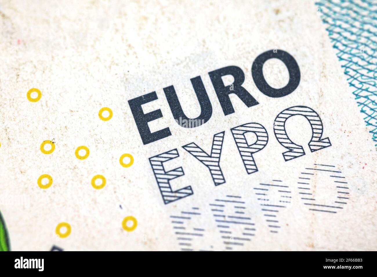 Euro money background close up with Euro text on a banknote Stock Photo ...