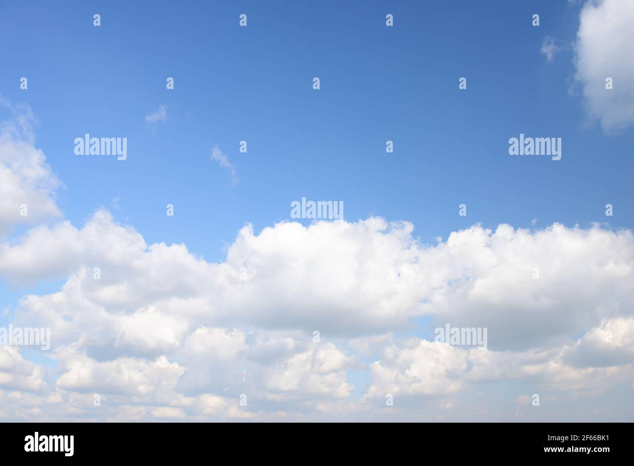 Blue clean sky with white cloud. Oxygen, environment Stock Photo - Alamy
