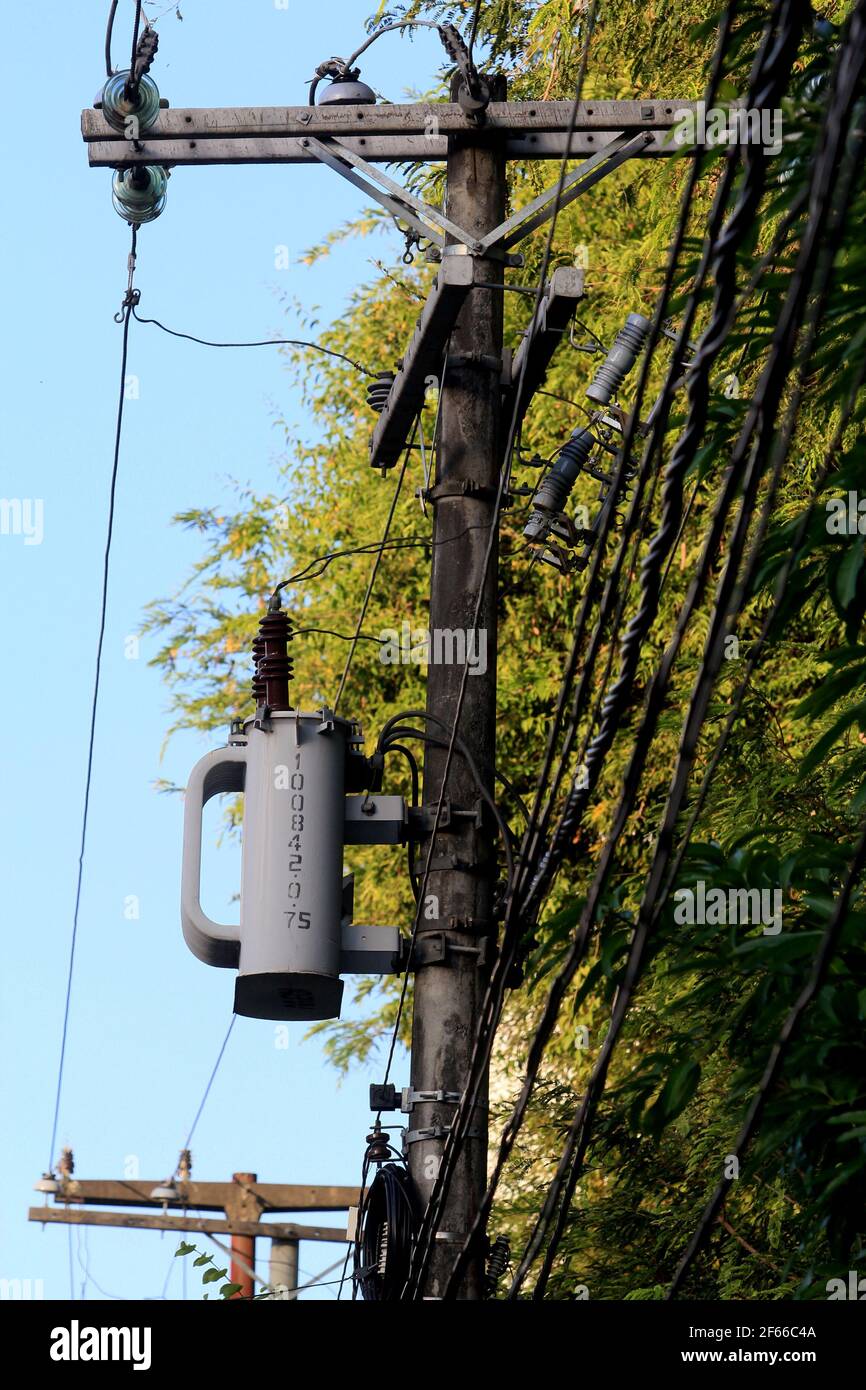 salvador, bahia / brazil - december 4, 2013: The transformer is seen on ...