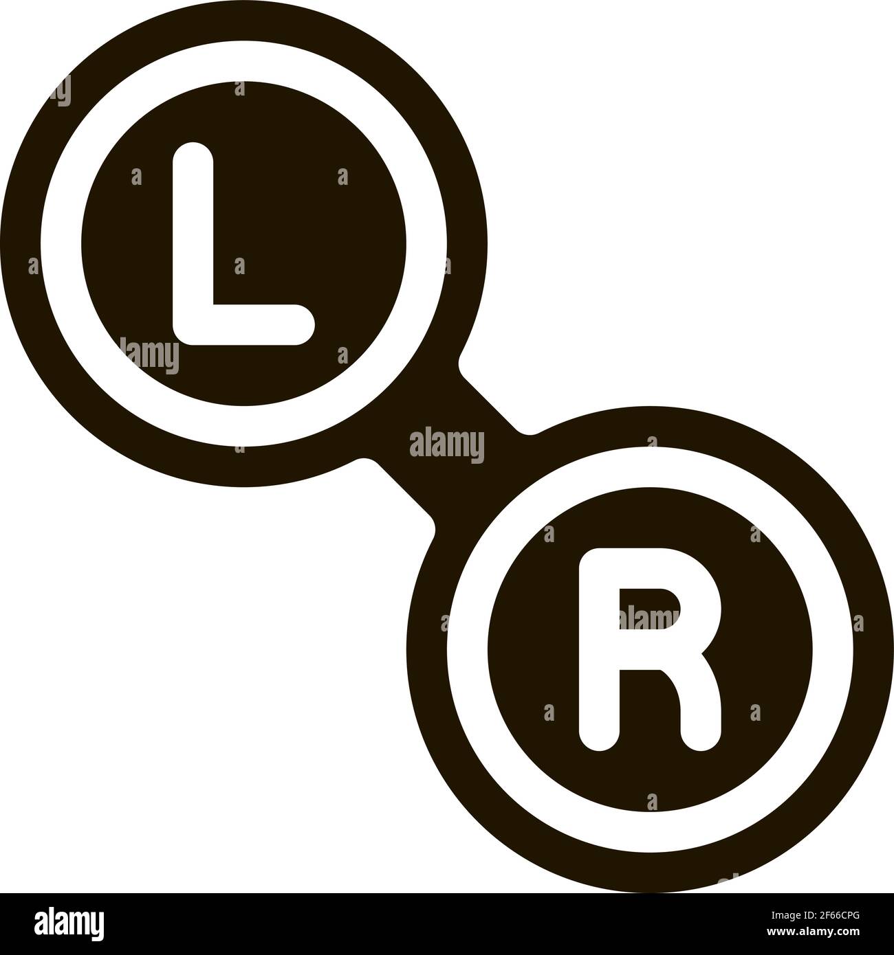 distinctive form left and right lens icon Vector Glyph Illustration ...