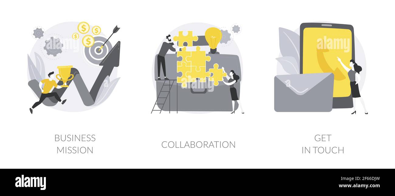 Company goals and philosophy abstract concept vector illustrations ...