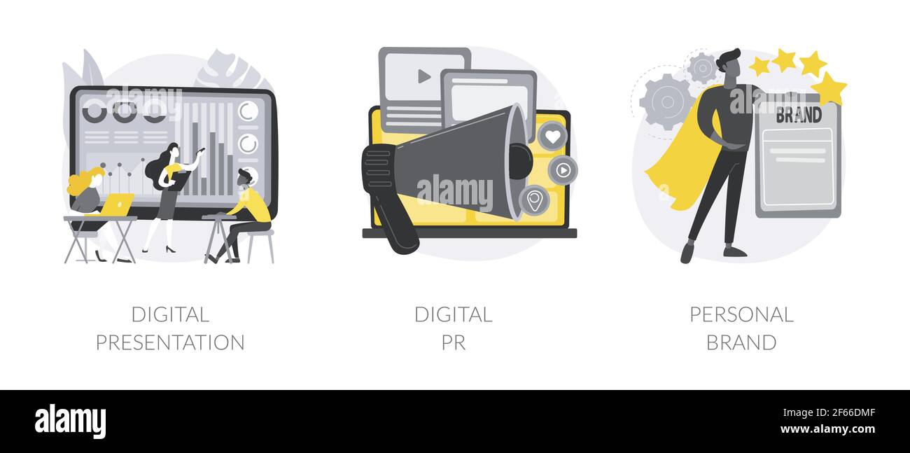 Reputation management abstract concept vector illustrations Stock ...