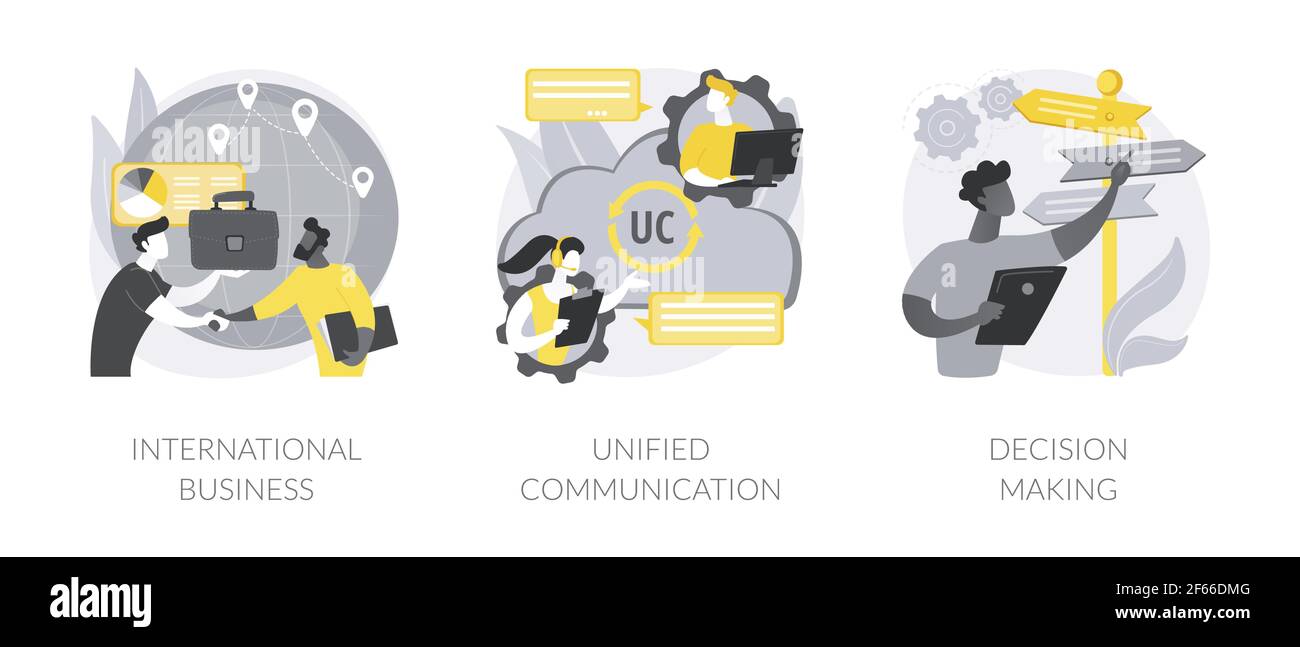 Enterprise communication abstract concept vector illustrations Stock ...