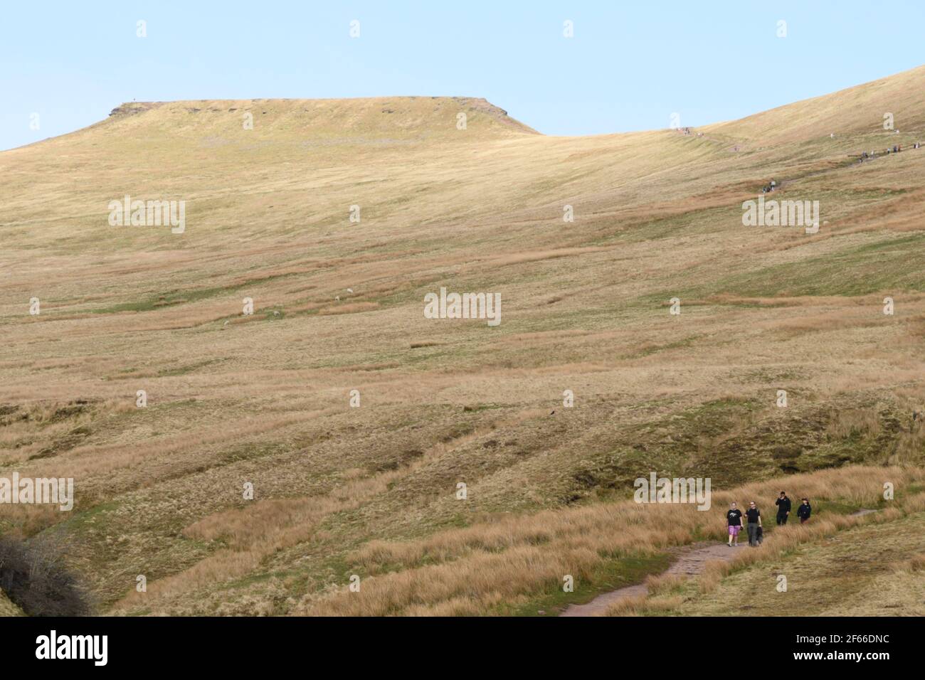 Storey Arms, Brecon Beacons, South Wales. 30 March 2021. People enjoy ...