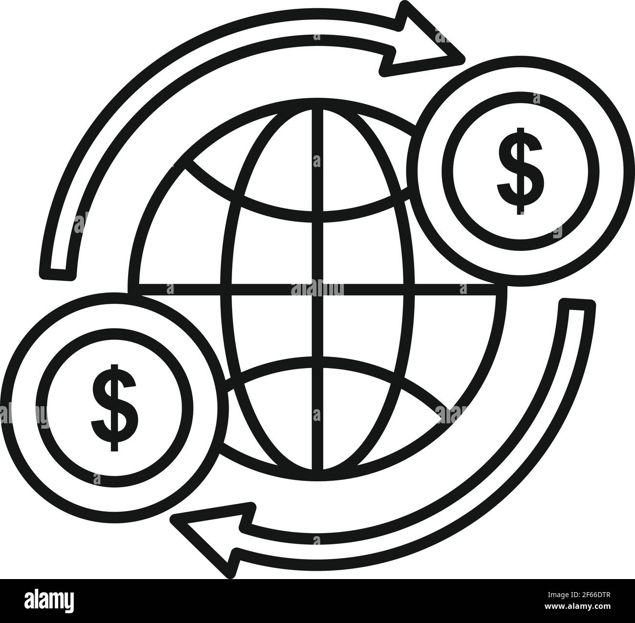 Global money credit icon, outline style Stock Vector Image & Art - Alamy