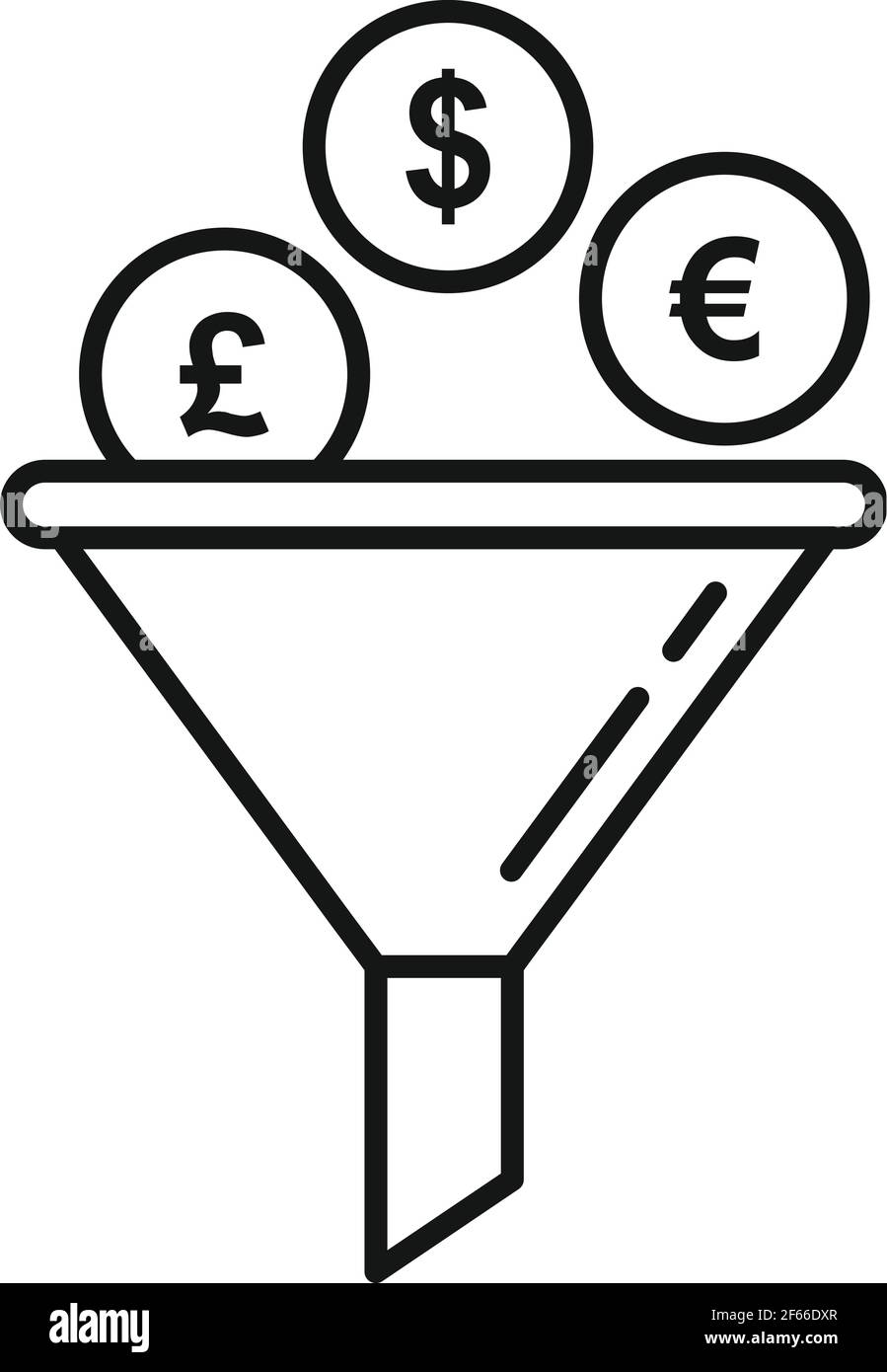 Credit money funnel icon, outline style Stock Vector Image & Art - Alamy