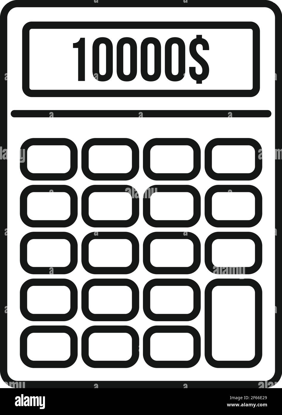 Finance credit calculator icon, outline style Stock Vector Image & Art ...