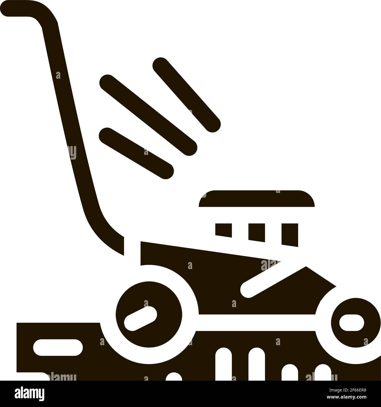 lawn mower machine icon Vector Glyph Illustration Stock Vector Image ...