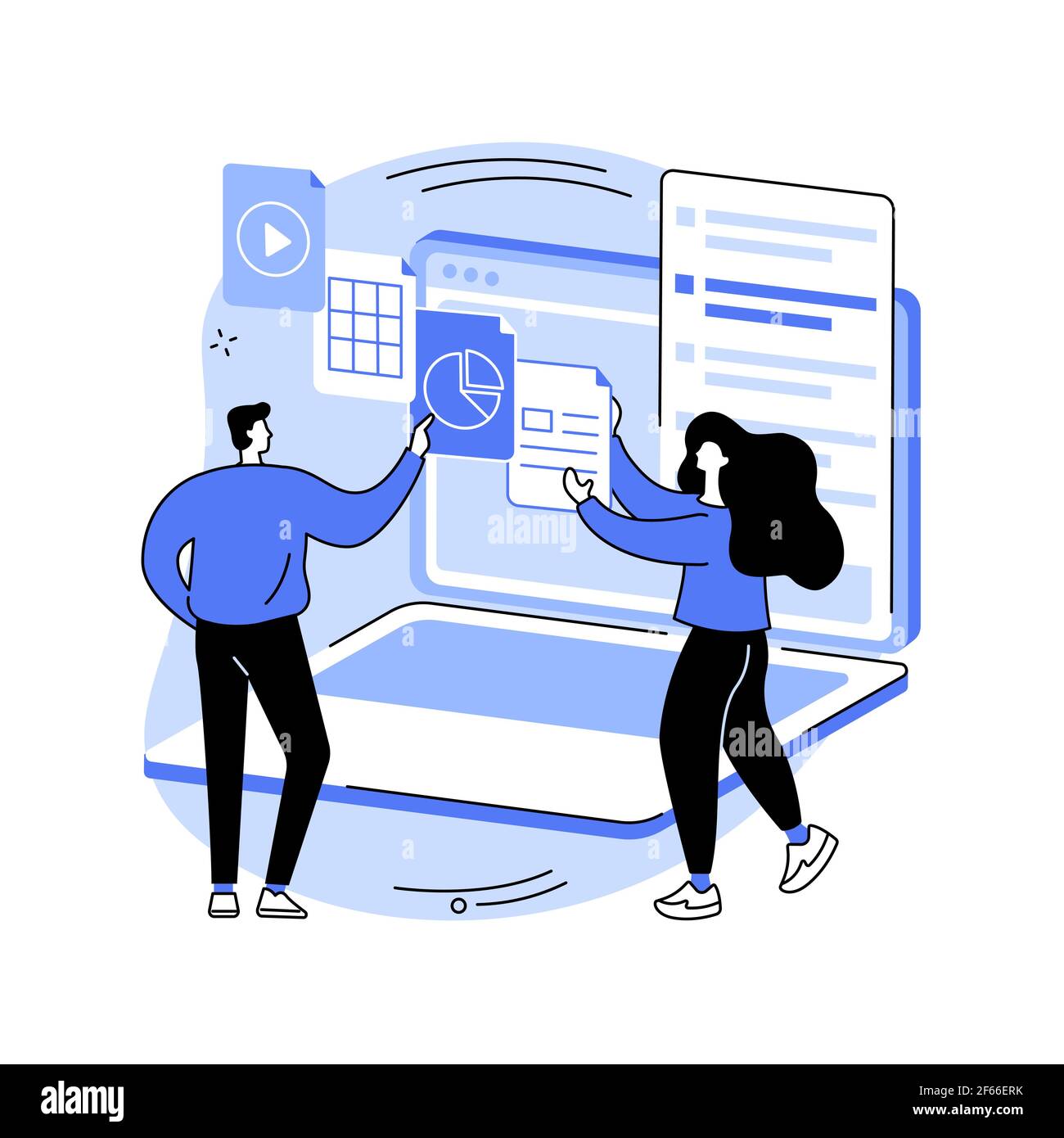 Document management soft abstract concept vector illustration Stock ...