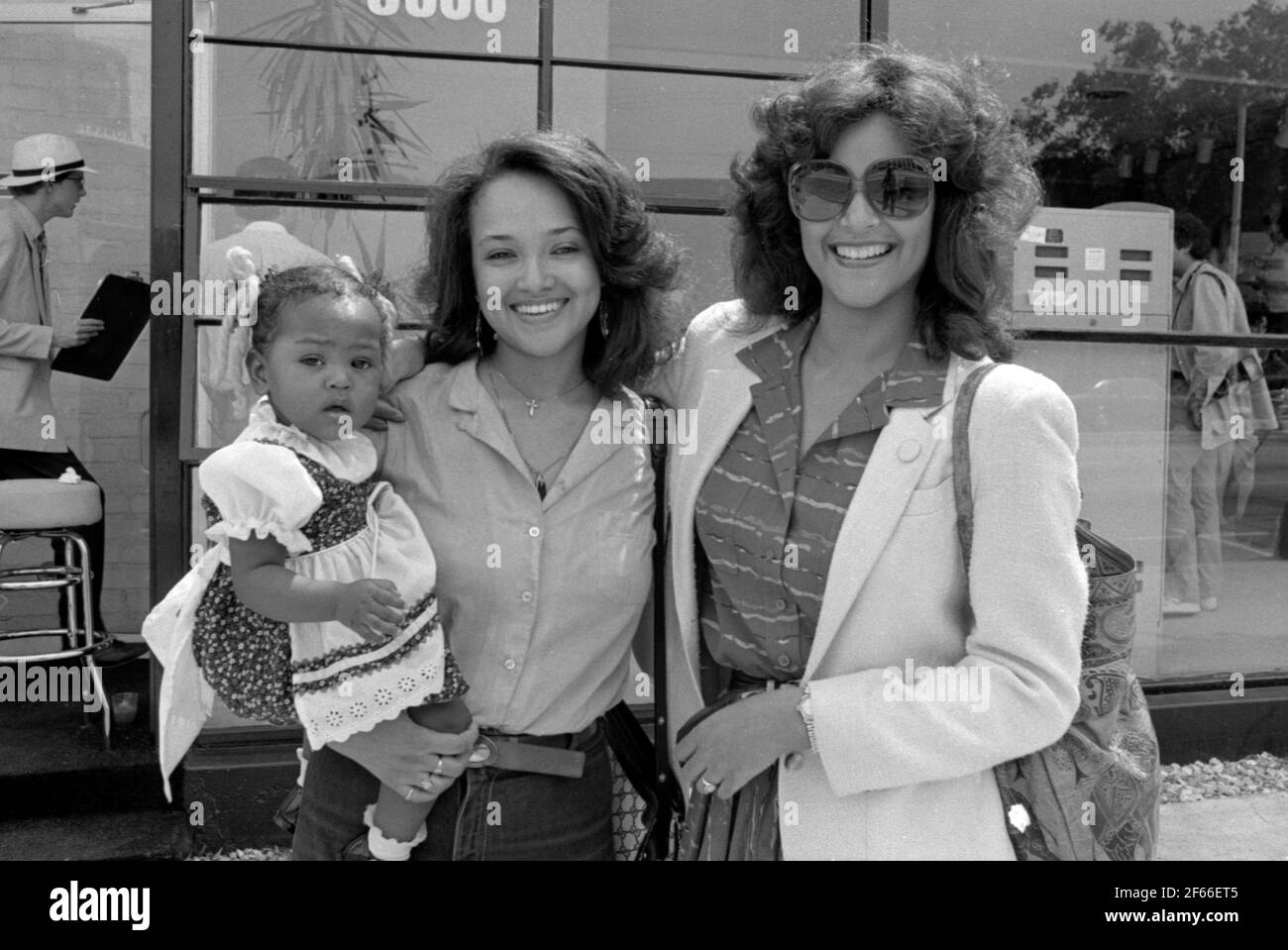 Jayne Kennedy with sister, Peaches and nice Crystal on April 25, 1982. Credit: Ralph Dominguez ...