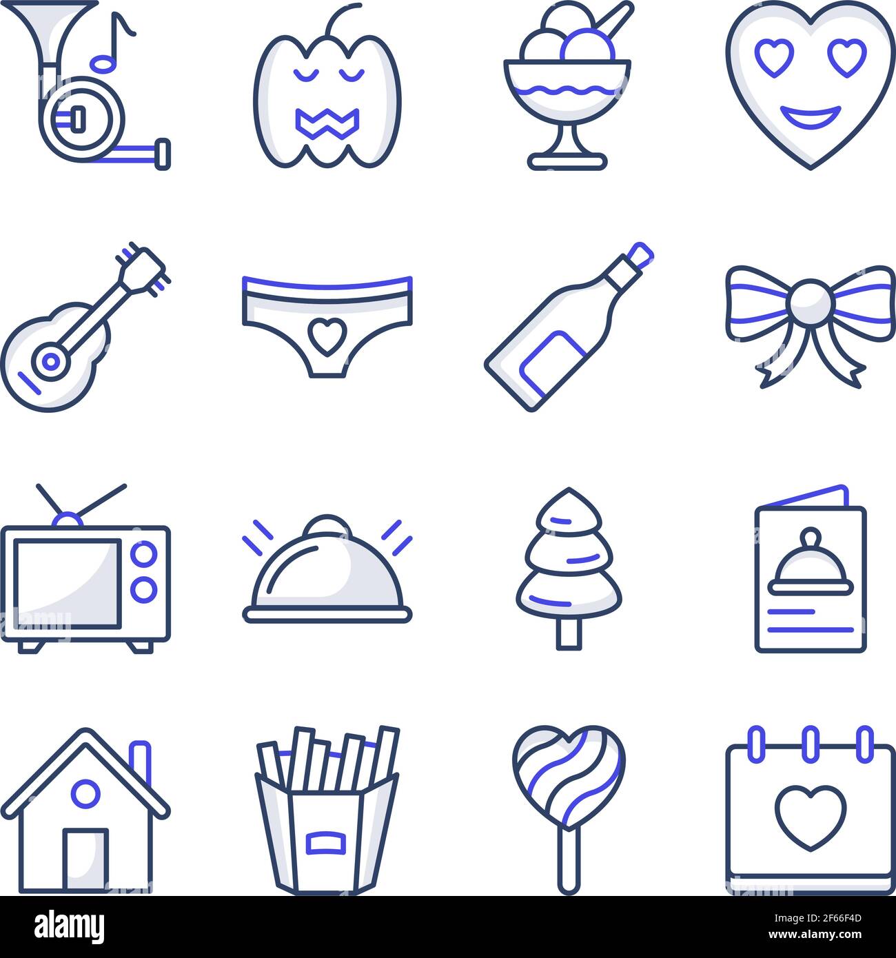 Pack of Party and Event Flat Icons Stock Vector Image & Art - Alamy