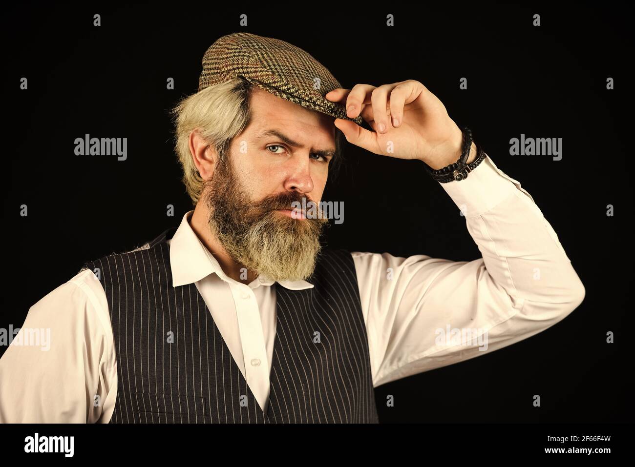 Old fashioned. Beard grooming. Real masculinity. Retro gentlemen ...