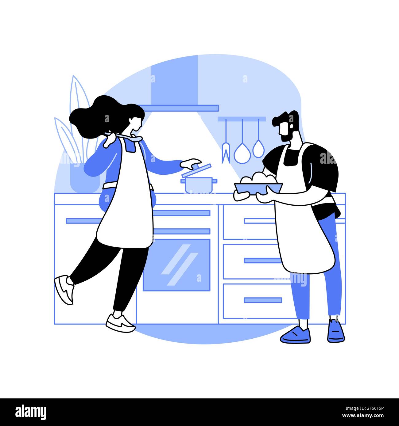 Home cooking abstract concept vector illustration Stock Vector Image ...