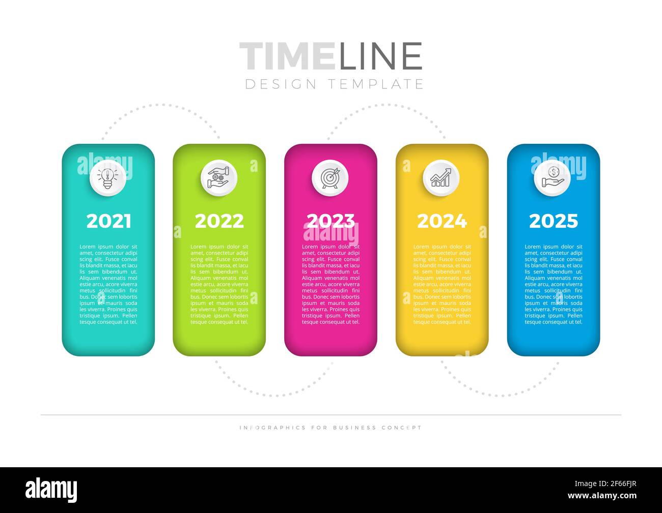 Timeline infographics icons for business data visualization Stock ...