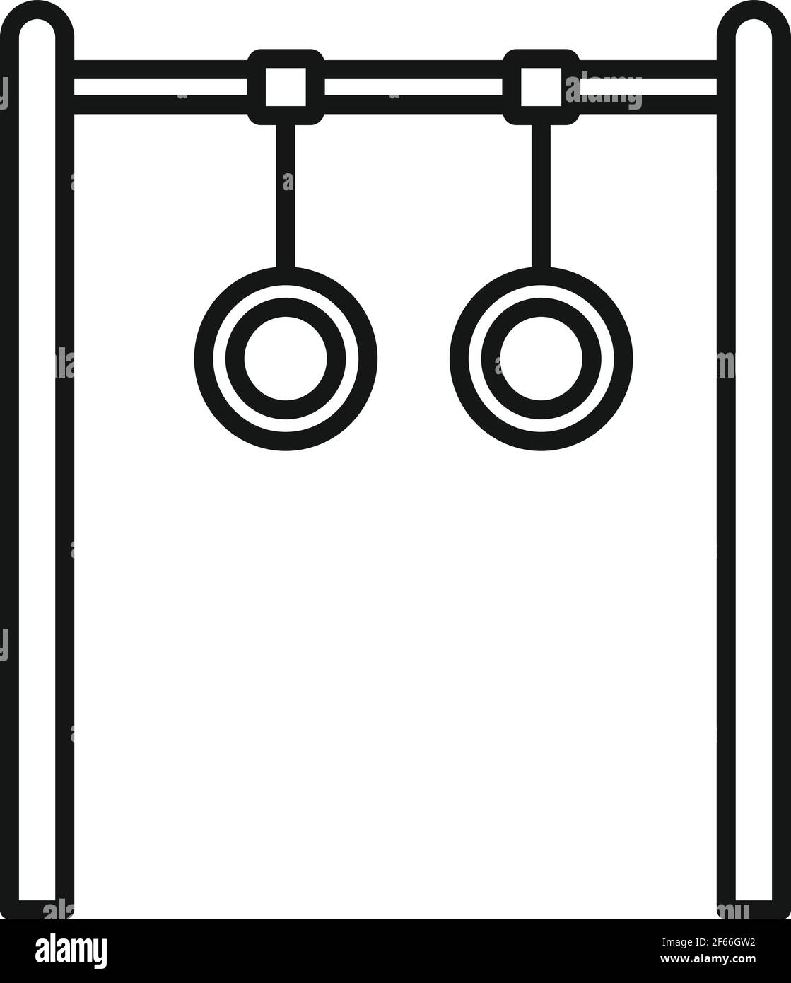 Gym rings icon, outline style Stock Vector Image & Art - Alamy