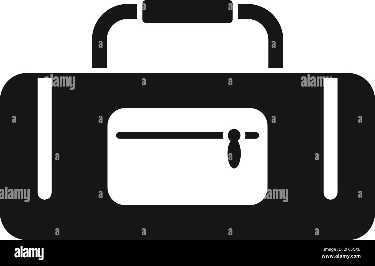 Handle bag gym isolated icon Black and White Stock Photos & Images - Alamy