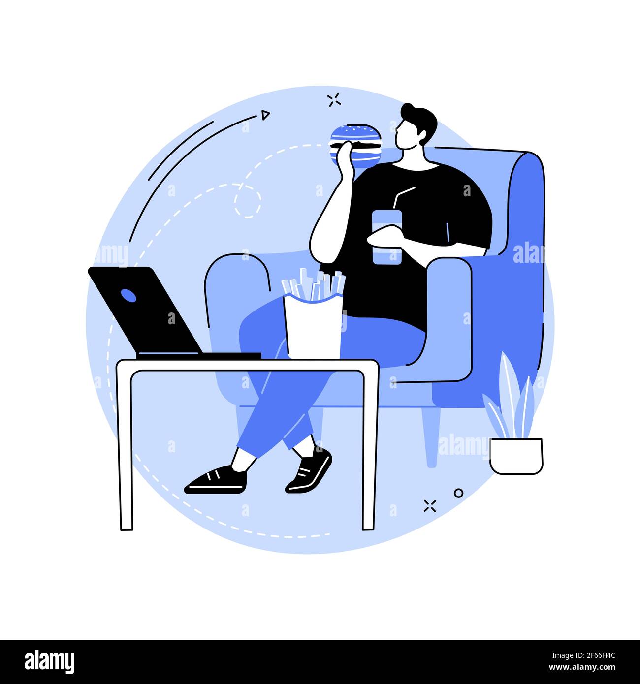 Passive lifestyle abstract concept vector illustration Stock Vector ...