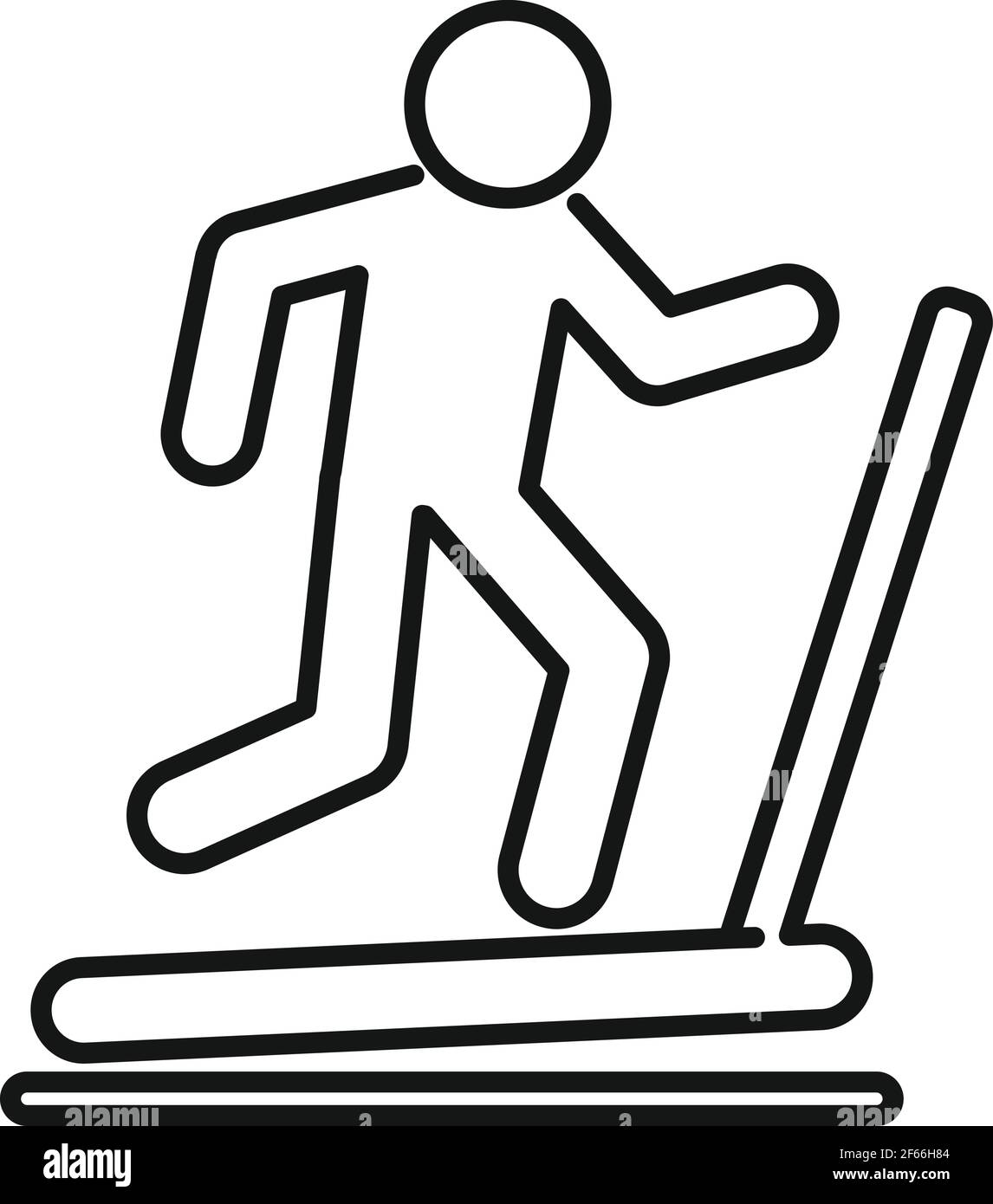 Run treadmill icon, outline style Stock Vector Image & Art - Alamy
