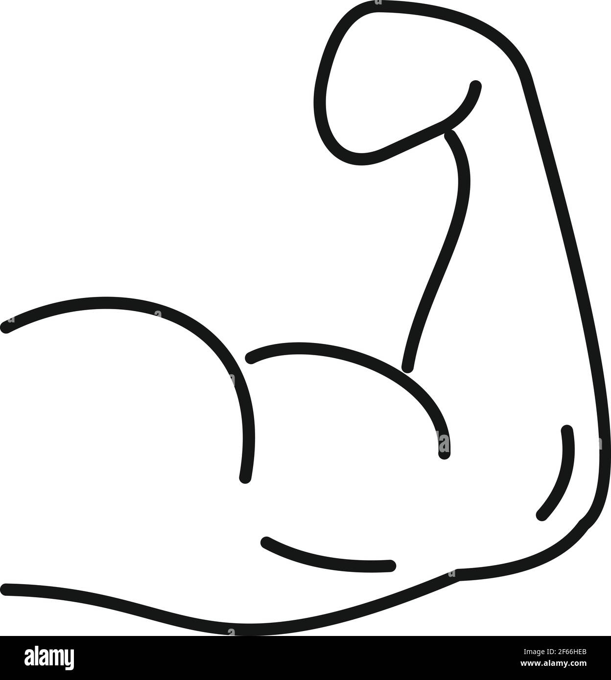 Gym training biceps icon, outline style Stock Vector Image & Art - Alamy